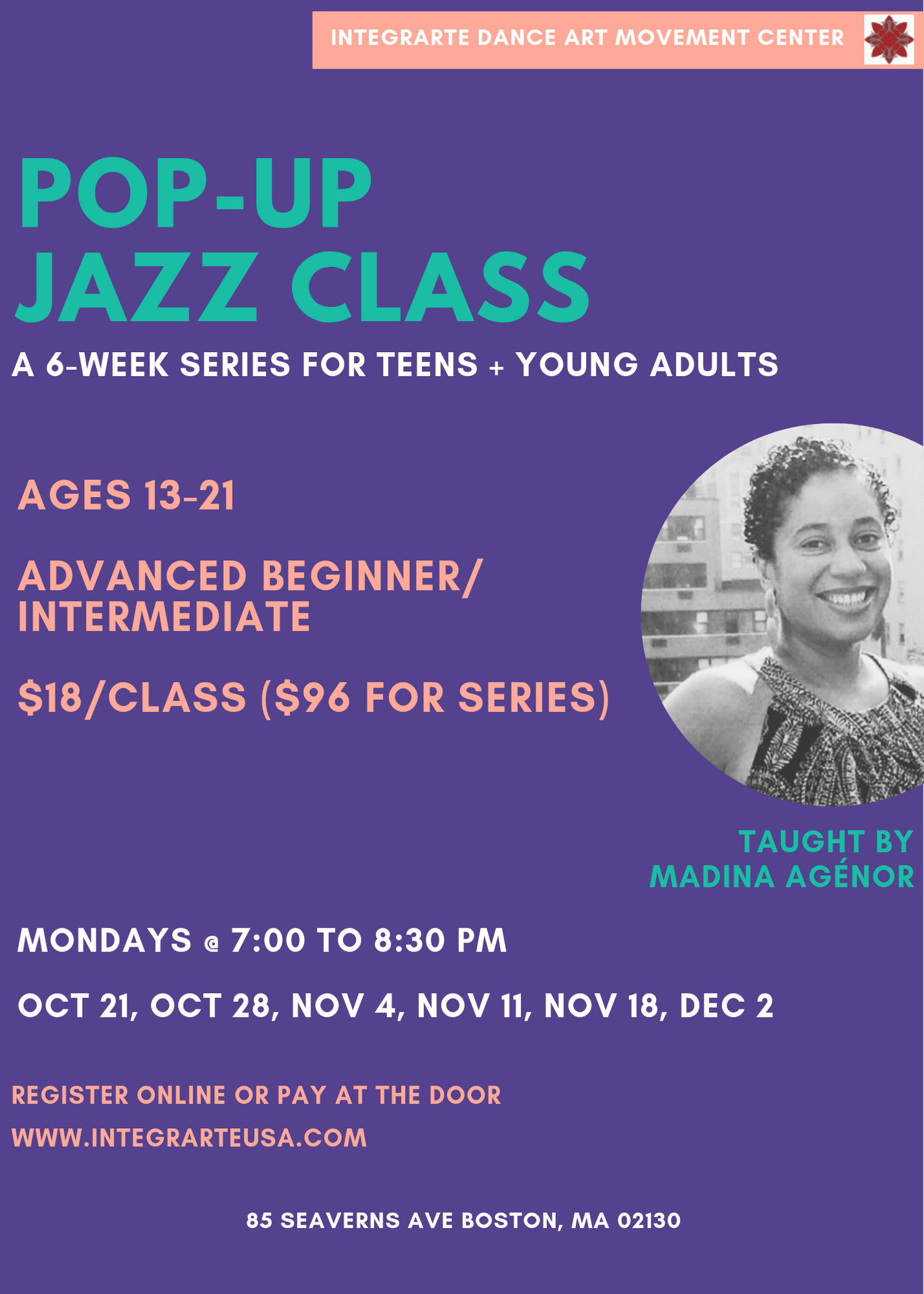 Advanced Beginner/Intermediate Jazz Class for Teens and Young Adults - BDA